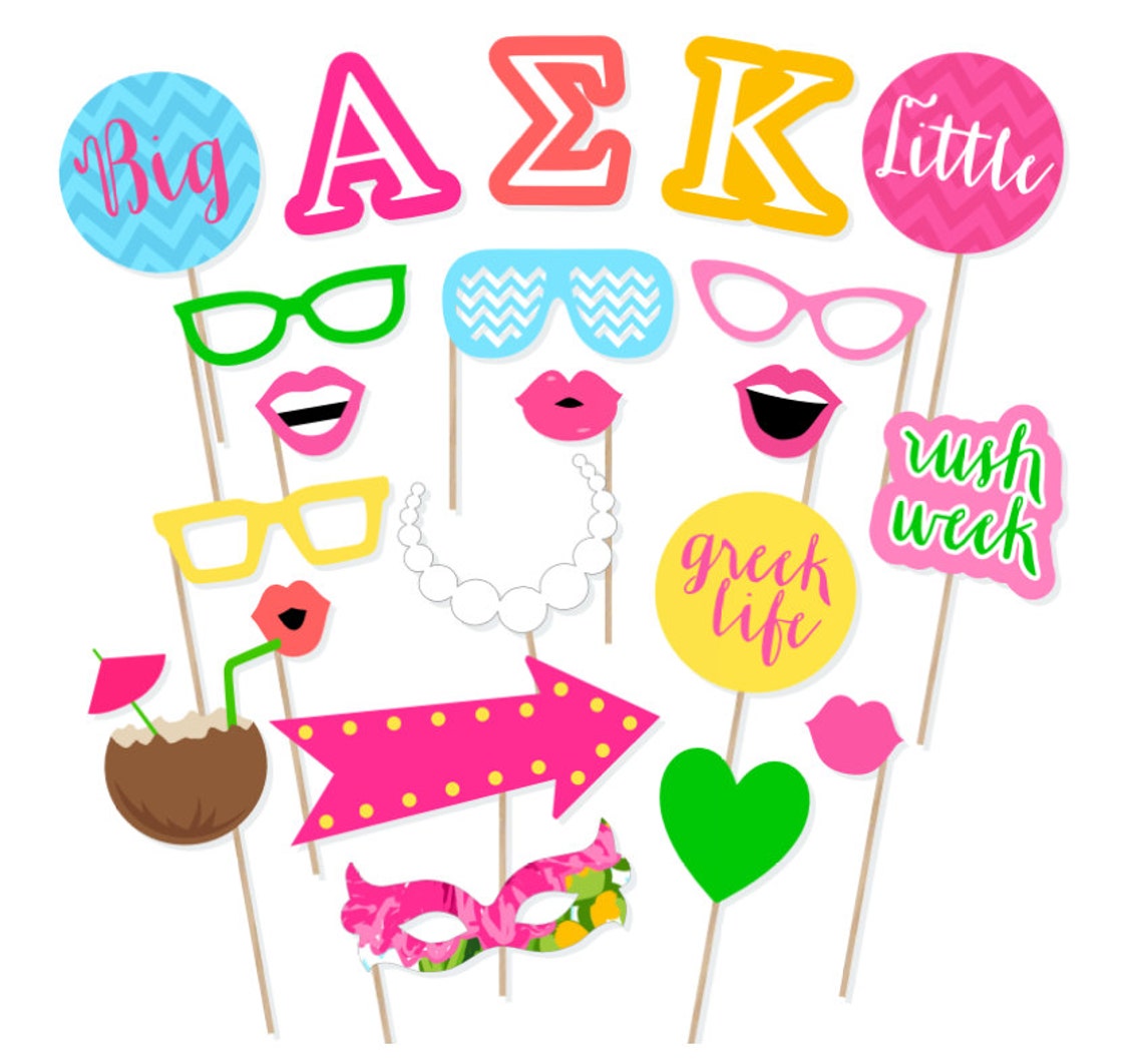 Printable Sorority Photo Booth Props Sorority Photobooth - Etsy Hong Kong