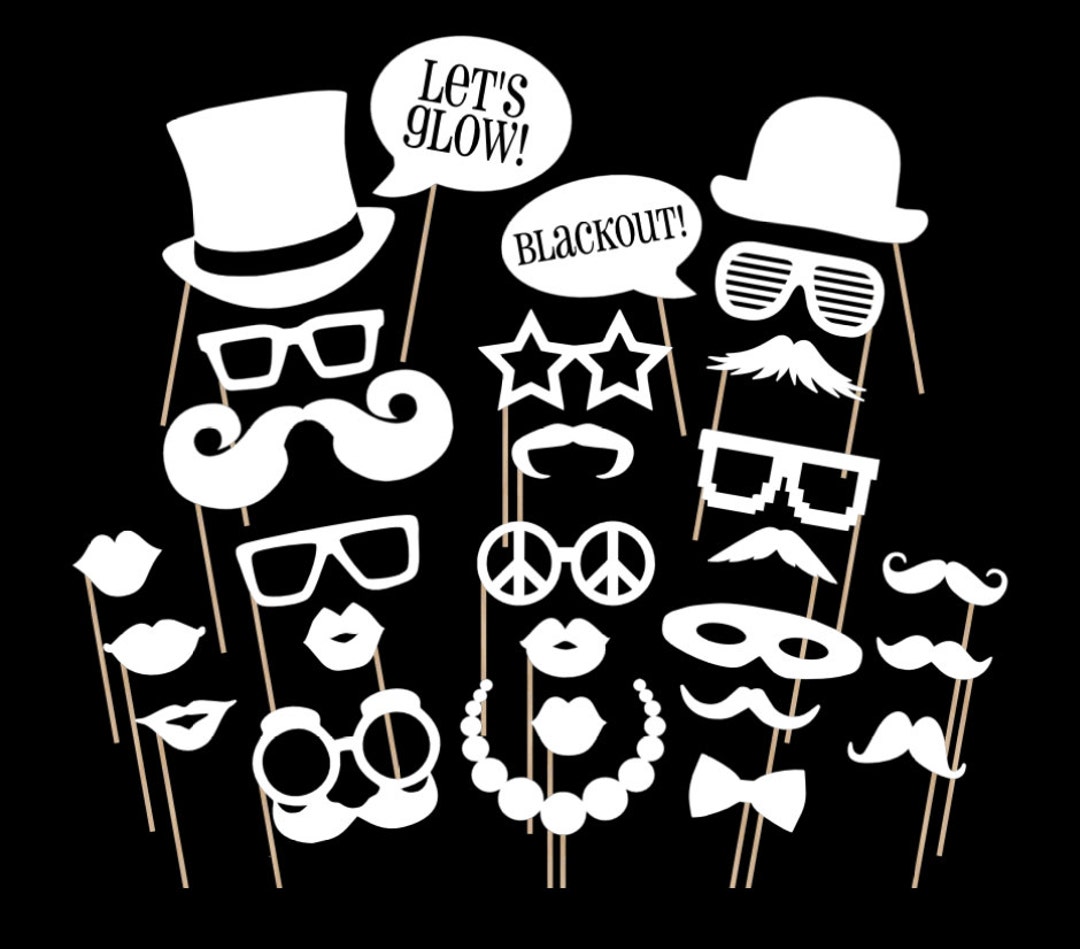 Printable Blacklight Props - Blackout Birthday - Blacklight Birthday ...