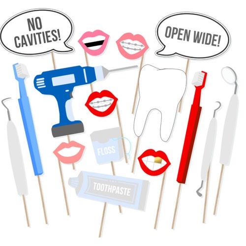 Dentist Printable Photo Booth Props Printable Dental Props | Etsy