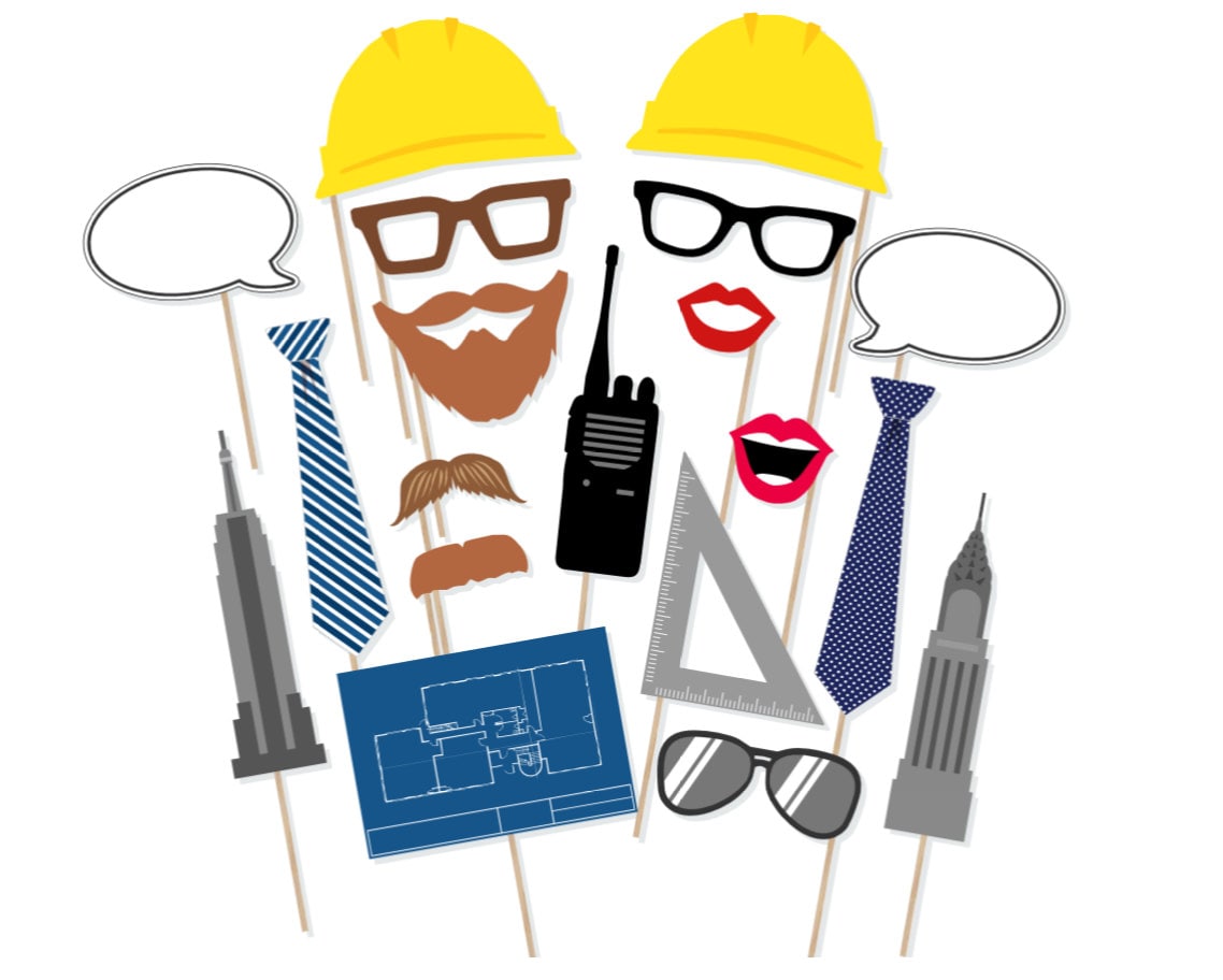 Architect Printable Photo Booth Props Architect Props - Etsy Hong Kong