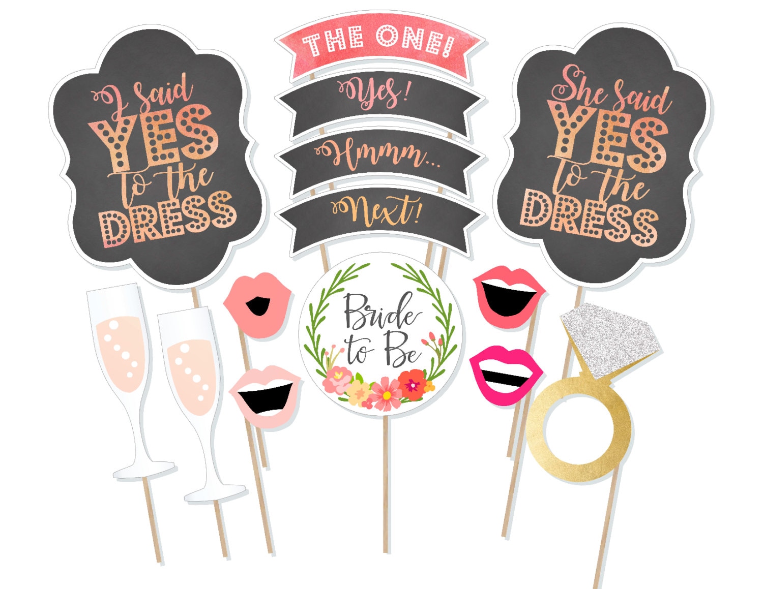 Party Supplies Paper & Party Supplies Dress Shopping Signs Bridesmaid ...