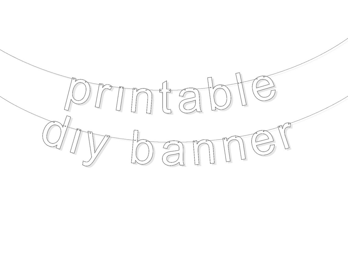Printable Lowercase Banner Modern Lowercase Banner - Etsy
