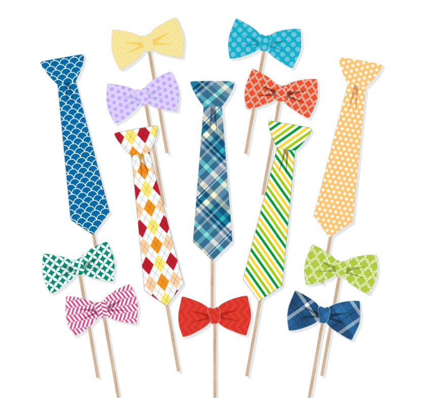 Printable Necktie Photo Booth Props Bowtie Photobooth Props Bowtie ...