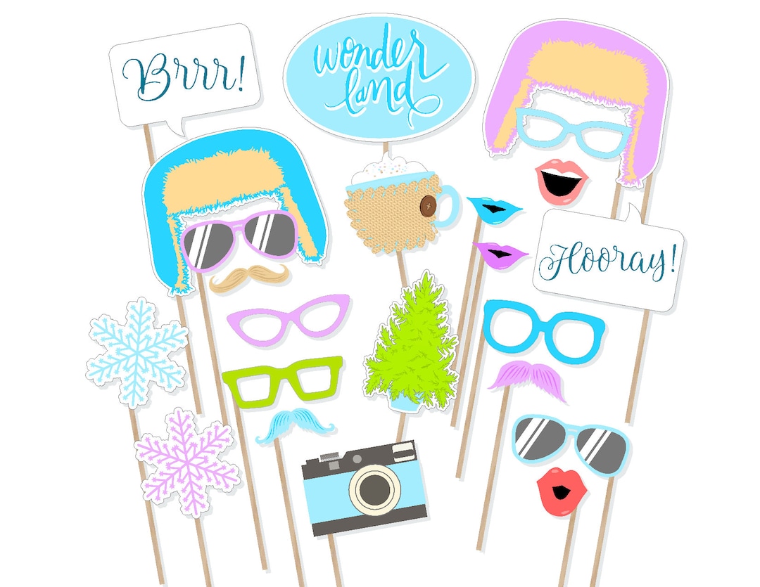 Printable Winter Wonderland Photo Booth Props Wonderland - Etsy
