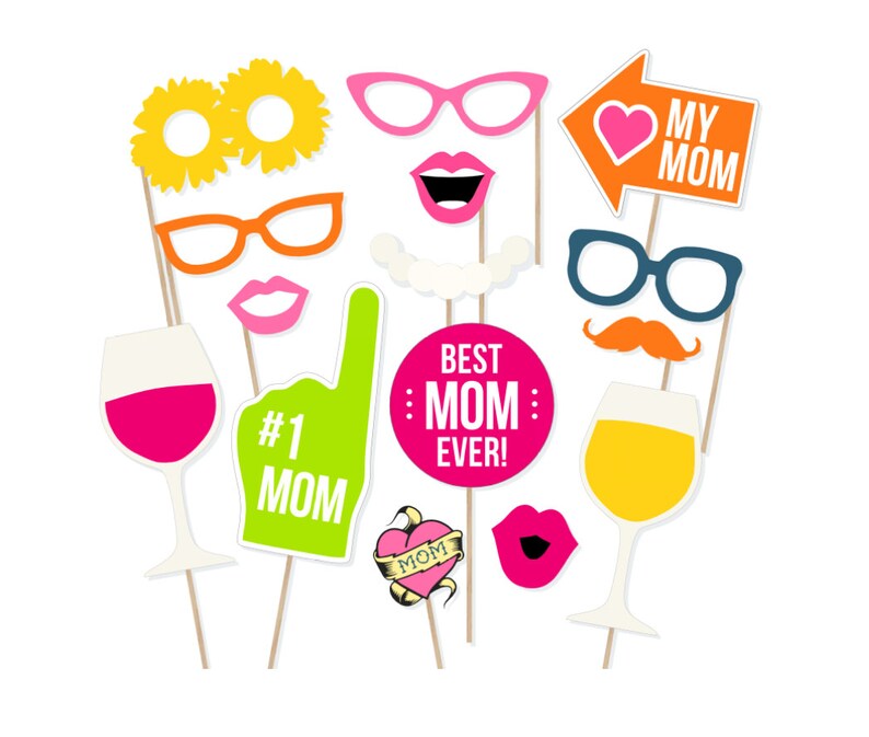 Mother's Day Photo Booth Props - Mother's Day Photobooth Props - Mother ...