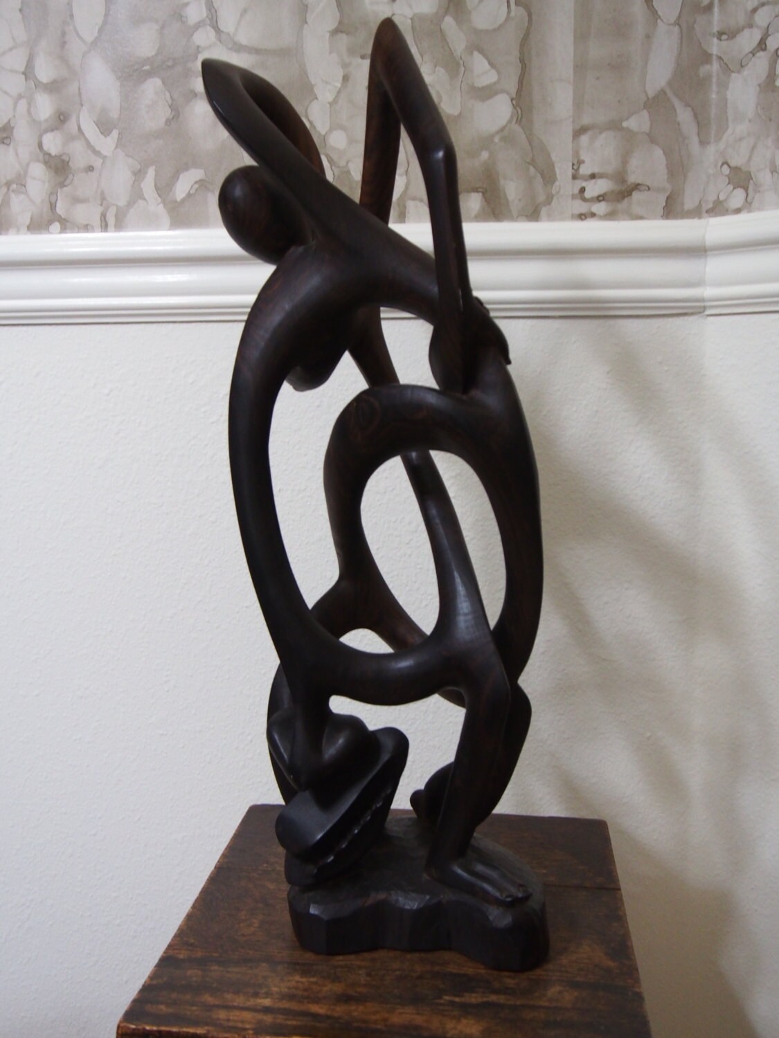 Chanuo African Modernist Carved Sculpture - Etsy