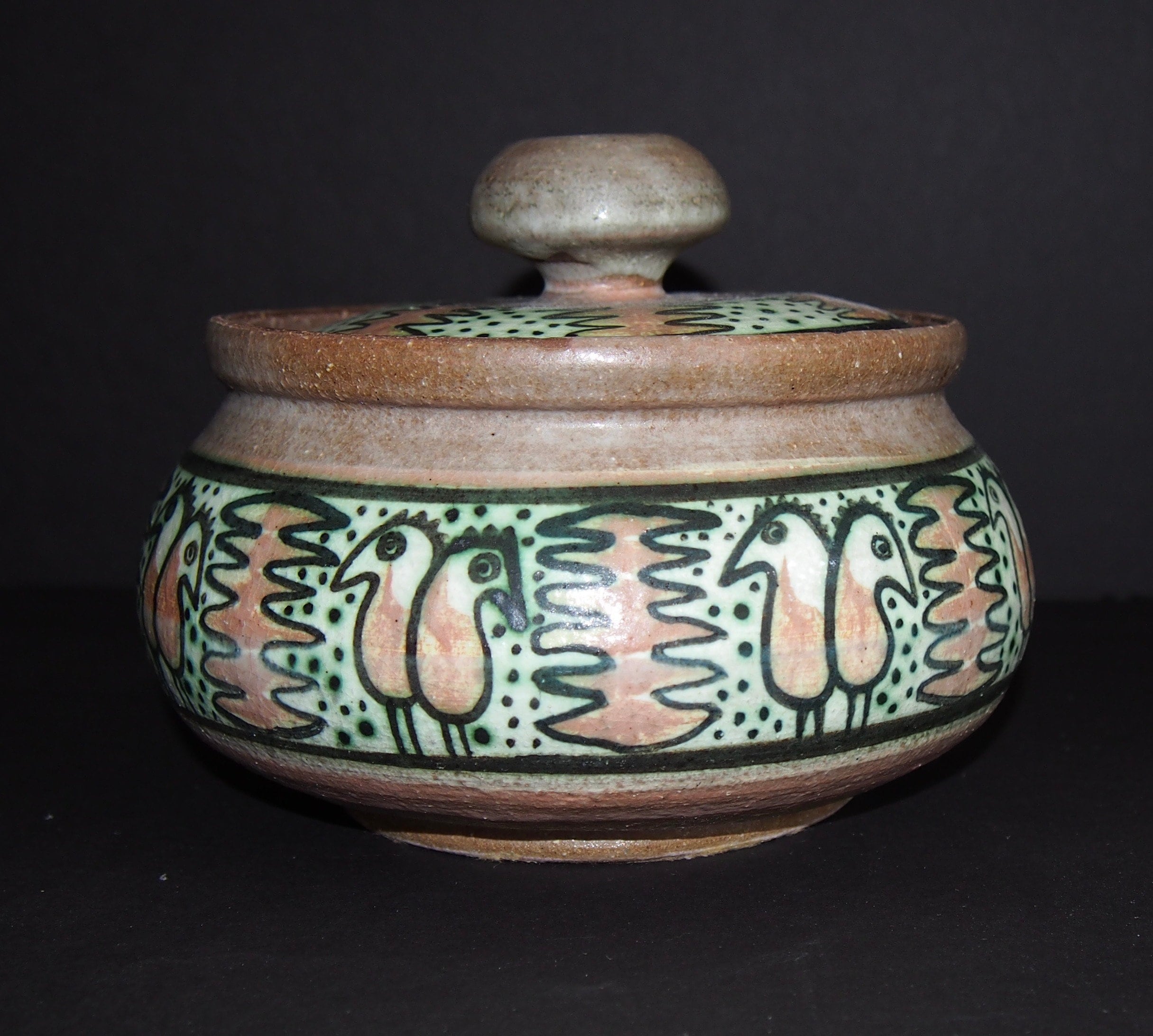 Studio Pottery, Bowl With Lid by Jane Wherrette 1970 - Etsy