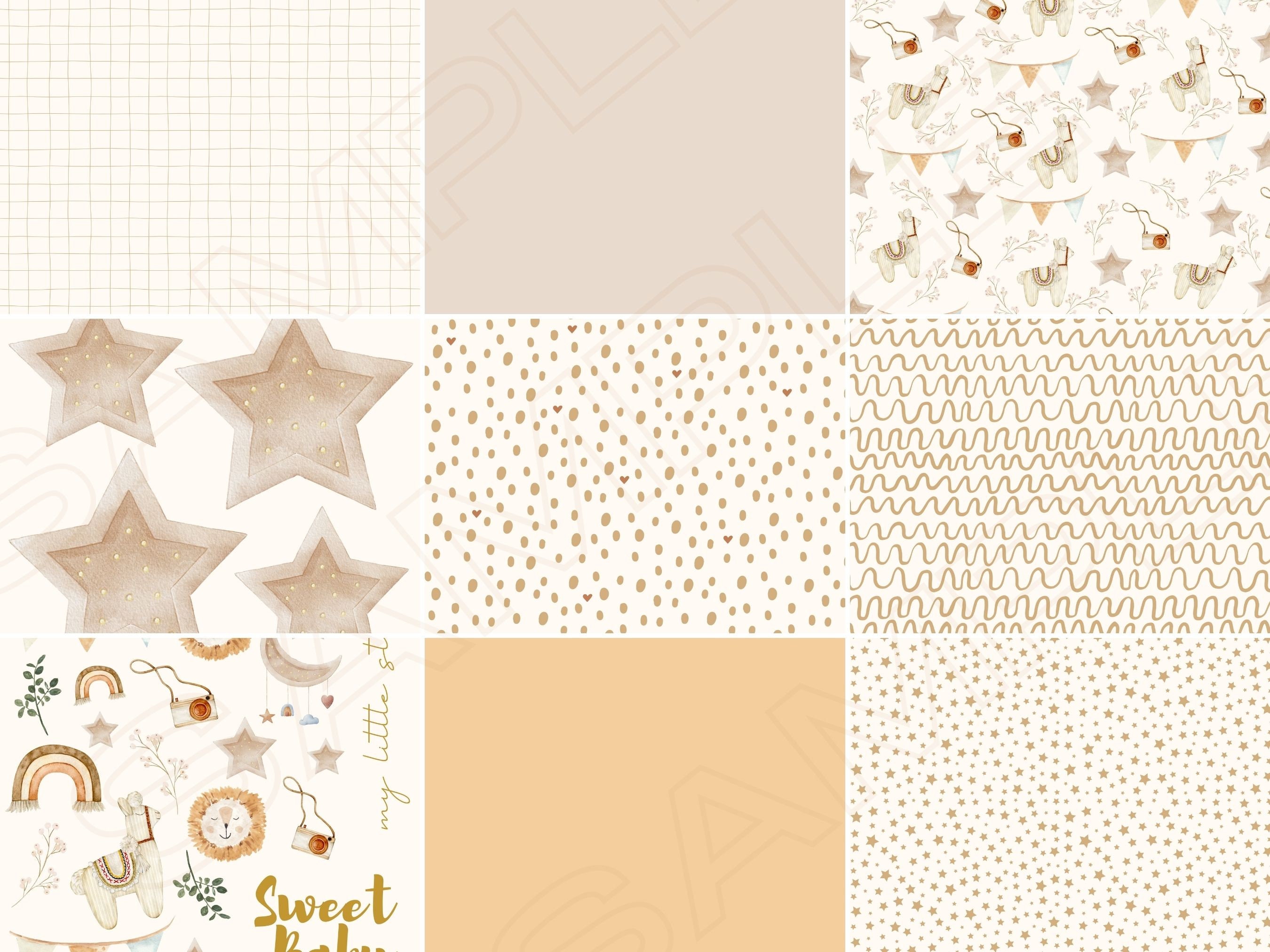 Digital Kit Scrapbook Layout, All Elements and Patterns to Make This ...