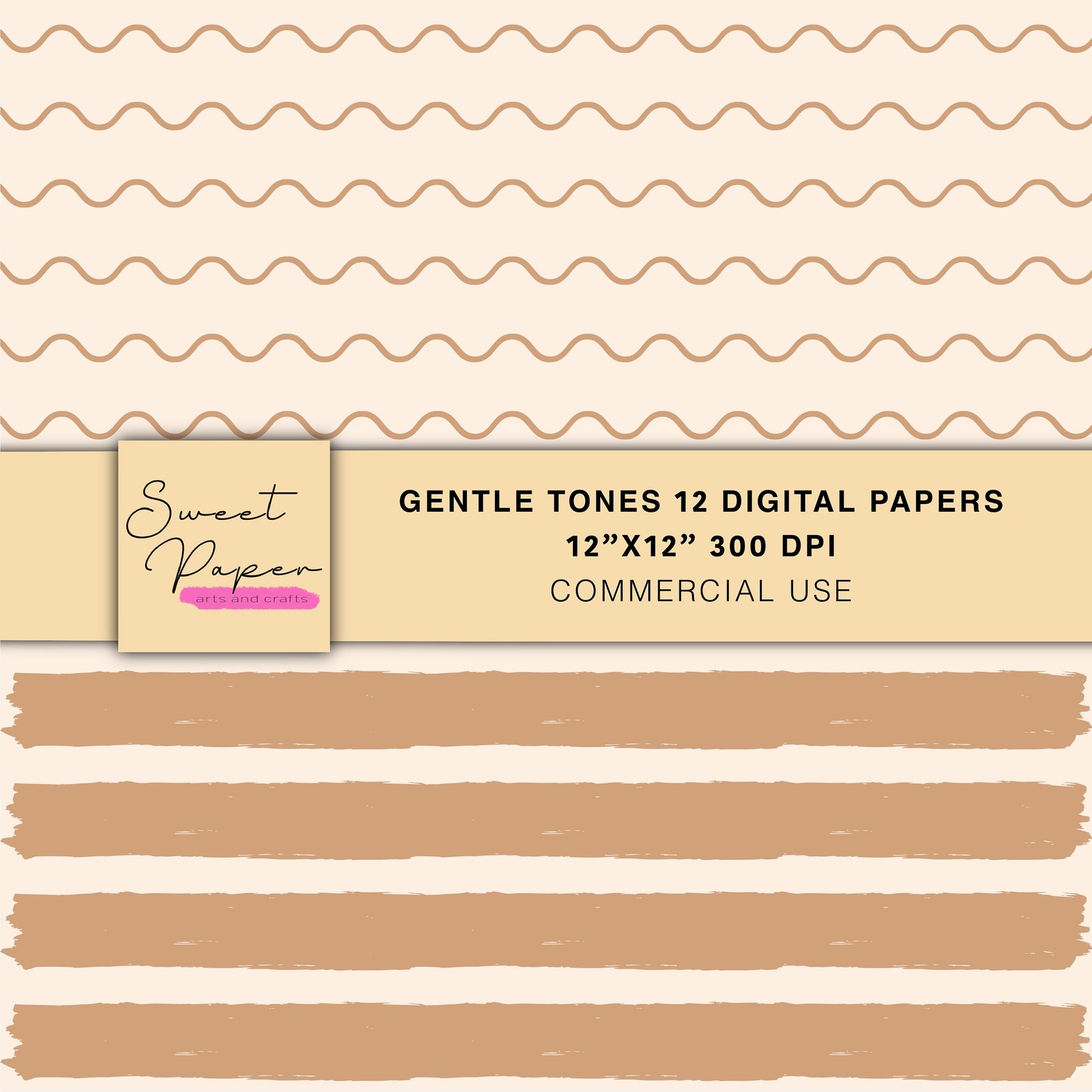 12 Boho Gentle Tones Digital Papers, Neutral Digital Papers, Digital ...