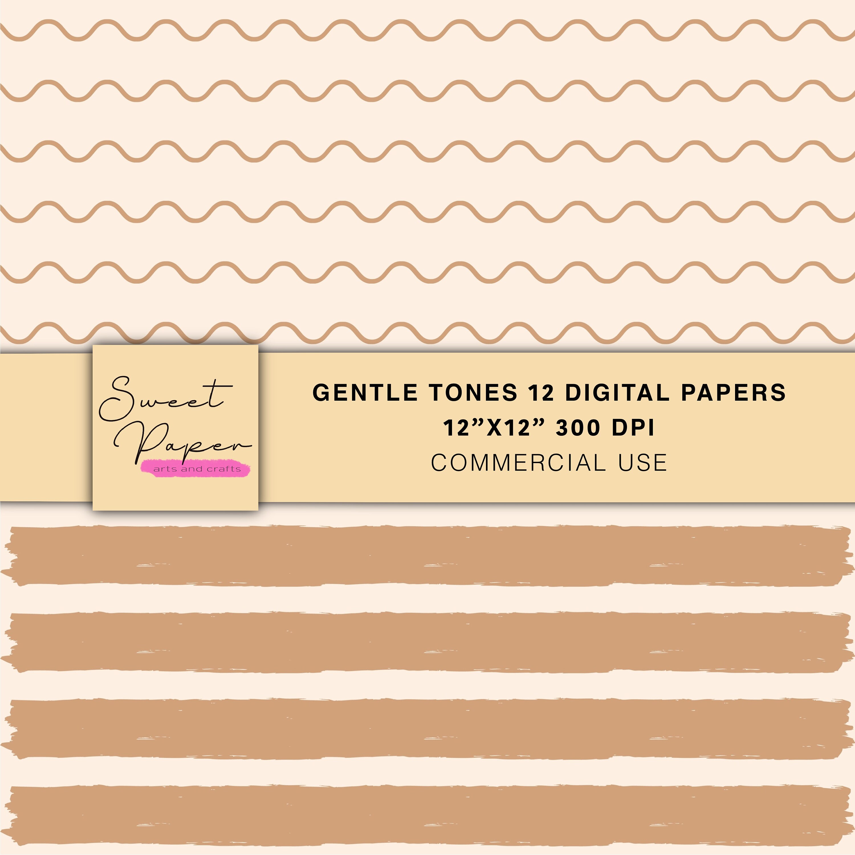 12 Boho Gentle Tones Digital Papers, Neutral Digital Papers, Digital ...