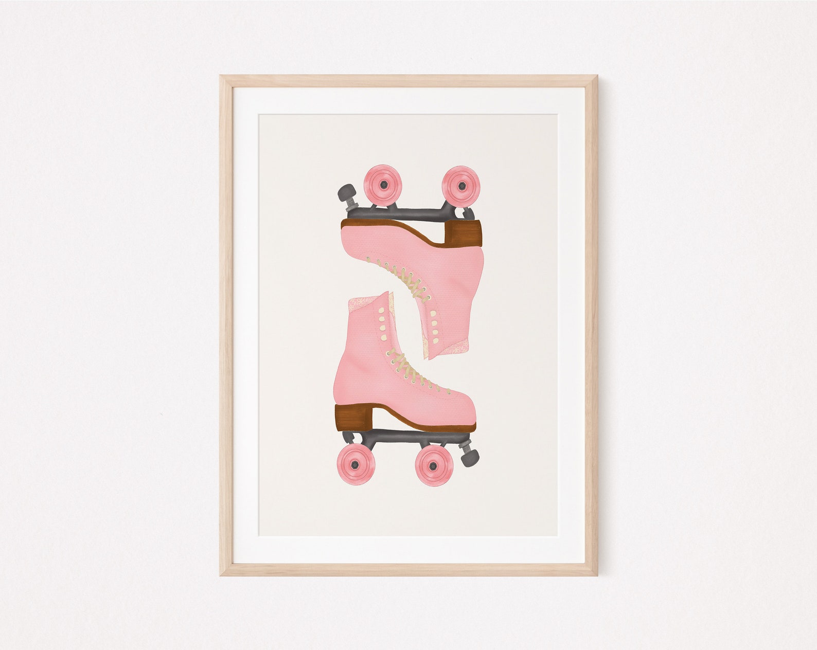 DIGITAL DOWNLOAD Retro Roller Skate Art Print Vintage Art - Etsy