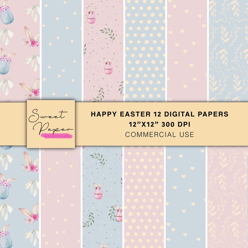 Bunny Digital Papers - Etsy
