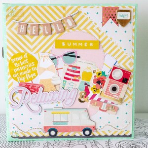 Summer Travel Photo Album, Personalized, Decorated, 6x8 Photo Album ...