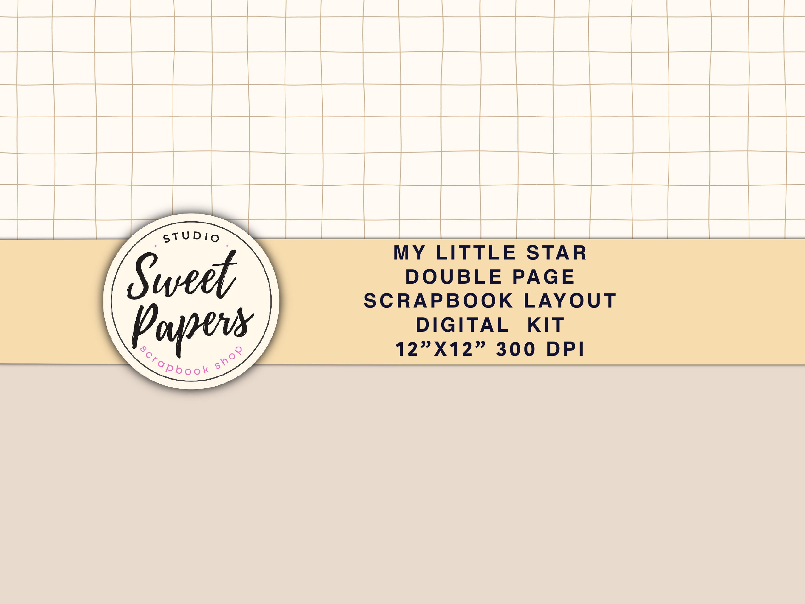 Digital Kit Scrapbook Layout, All Elements and Patterns to Make This ...