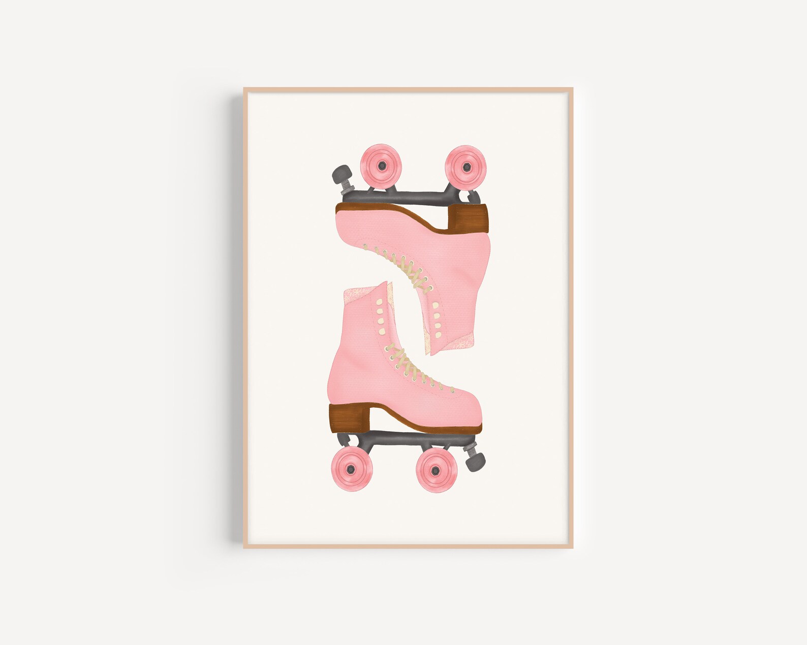 DIGITAL DOWNLOAD Retro Roller Skate Art Print Vintage Art - Etsy