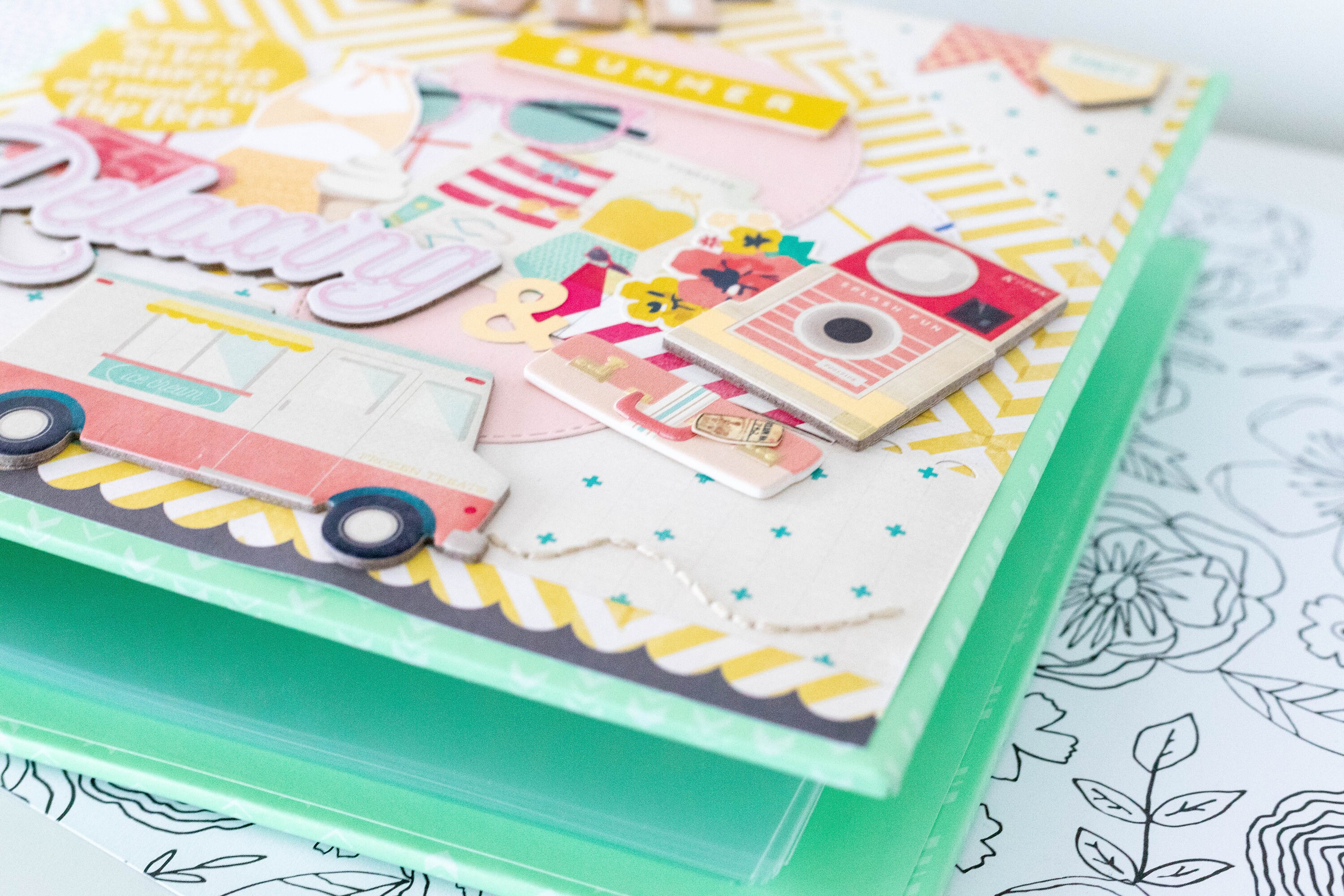 Summer Travel Photo Album, Personalized, Decorated, 6x8 Photo Album ...