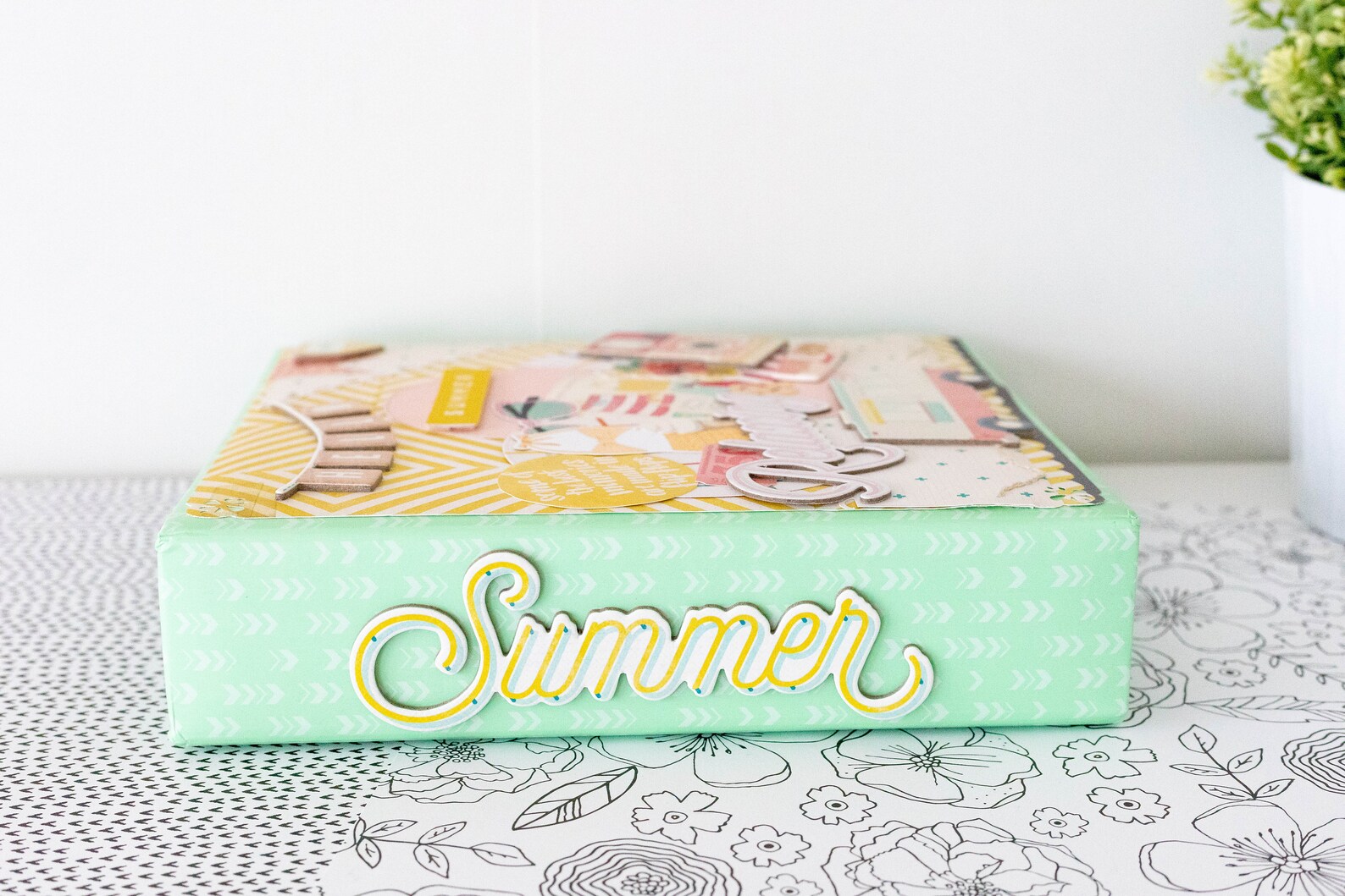 Summer Travel Photo Album, Personalized, Decorated, 6x8 Photo Album ...