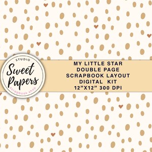 Digital Kit Scrapbook Layout, All Elements and Patterns to Make This ...