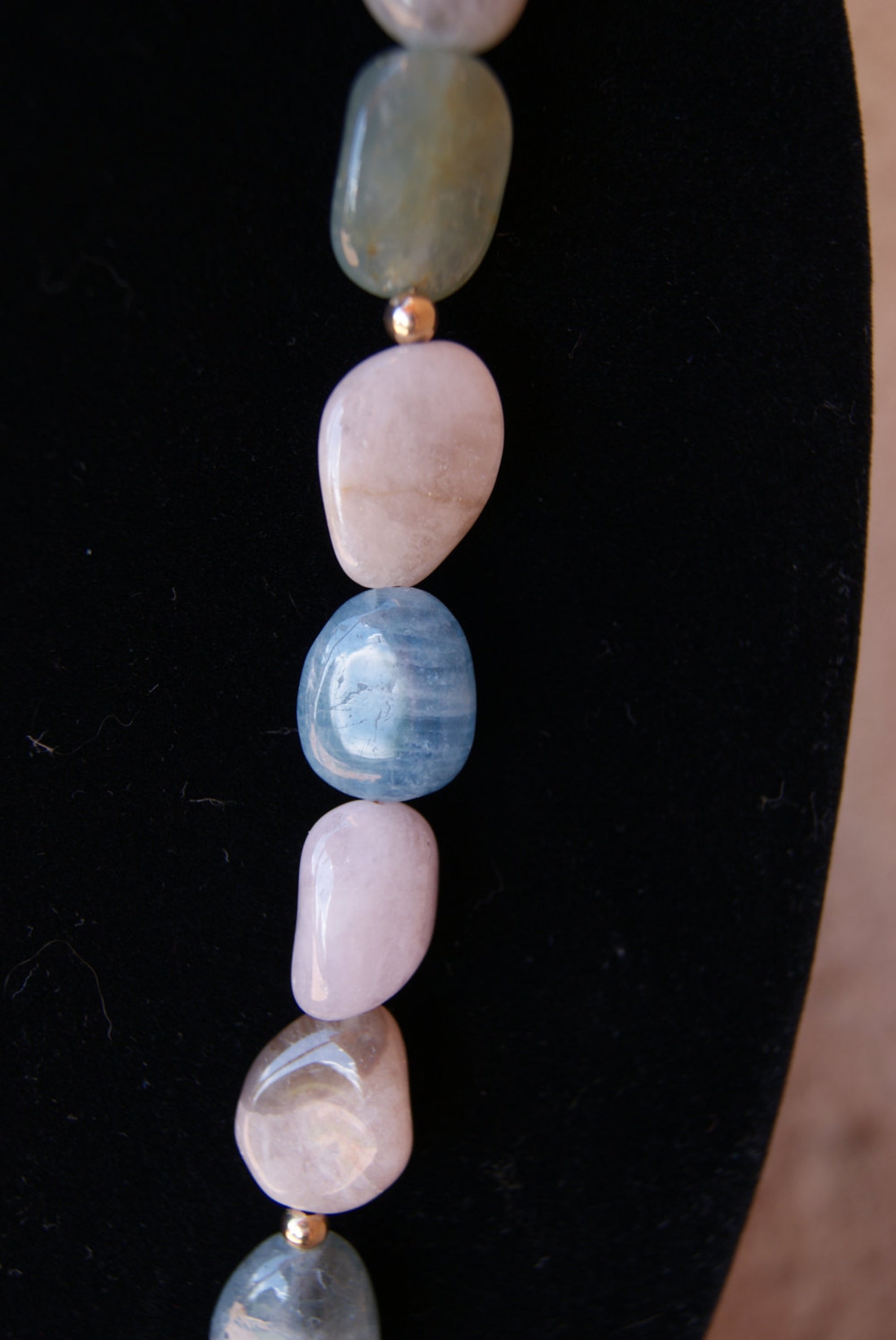 Multi-colored Natural Beryl Large Tumbled Nugget Necklace With - Etsy