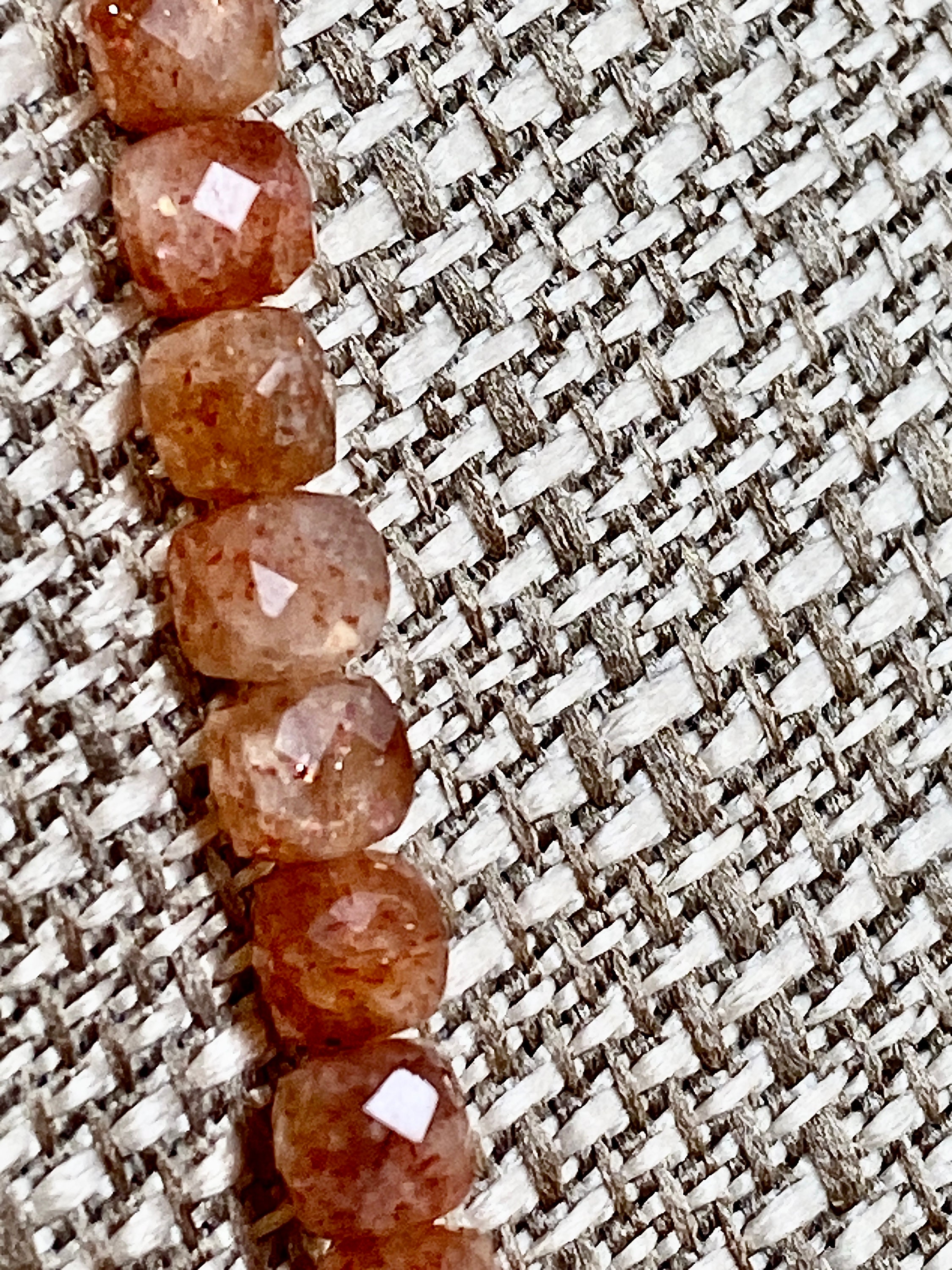 Sunstone and Stardust Sterling Silver Necklace With Laguna - Etsy