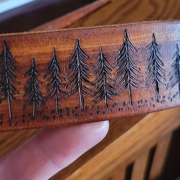Pyrography Bracelet - Etsy