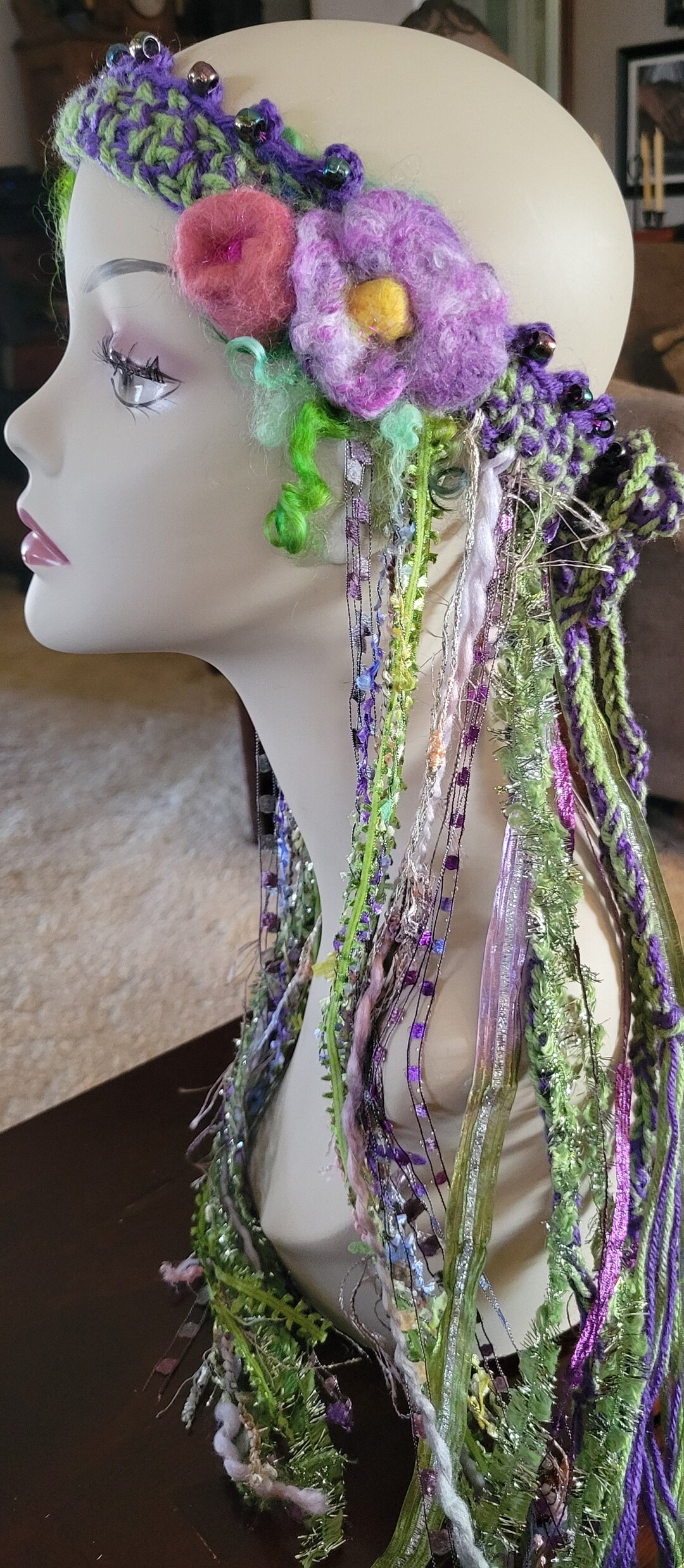 Enchanted Forest Fairy Headdress Crown Headpiece - Etsy