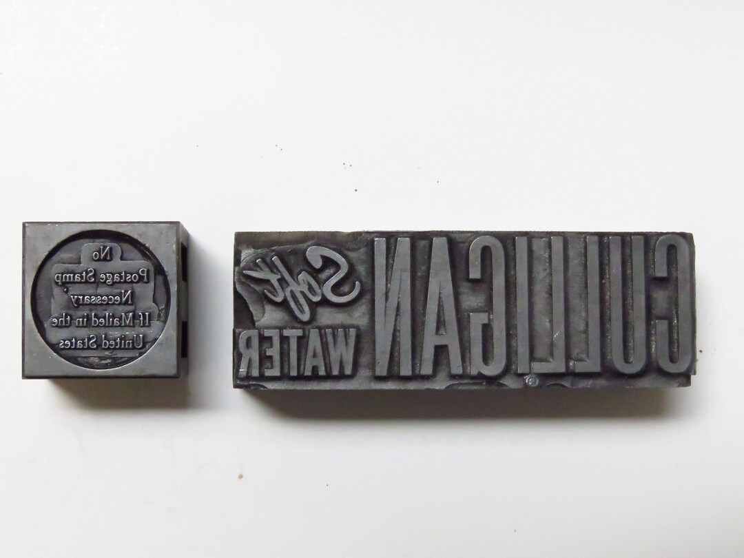 Vintage Metal Printing Blocks - Etsy