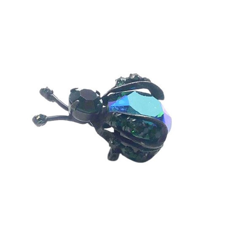 Warner Black Bug Fly Insect Pin Bright Blue AB Rhinestone - Etsy