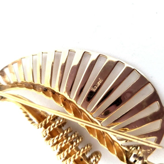 Vintage Signed Volupté Gold Tone Polished Openwork Pi… - Gem