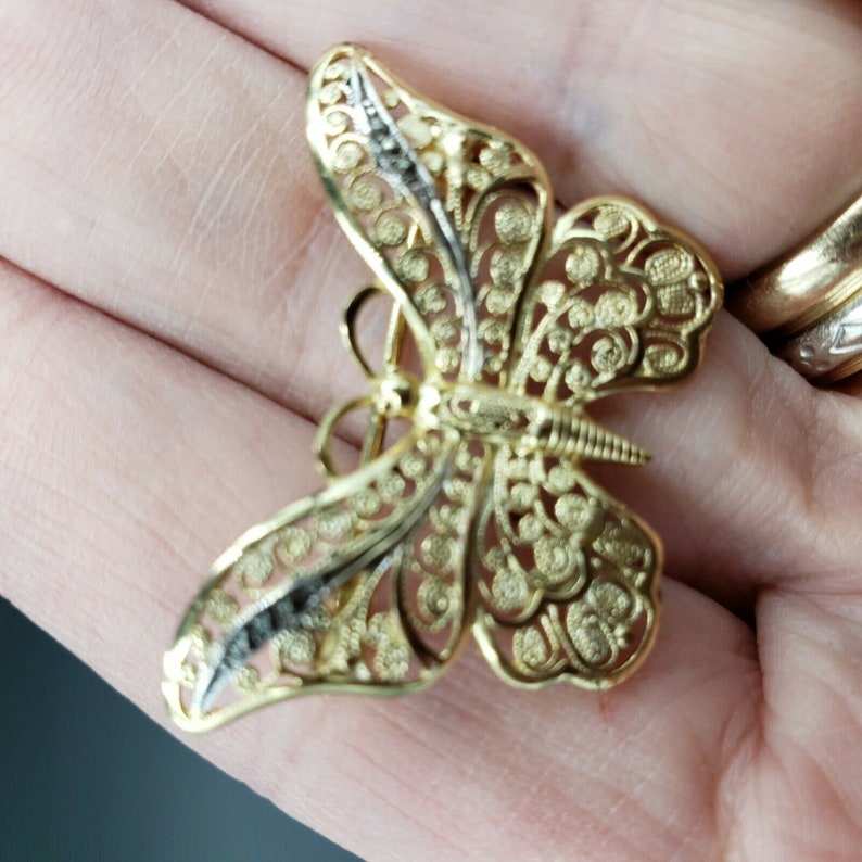 Alice Caviness Butterfly Scatter Pin Gold Vermeil Sterling - Etsy