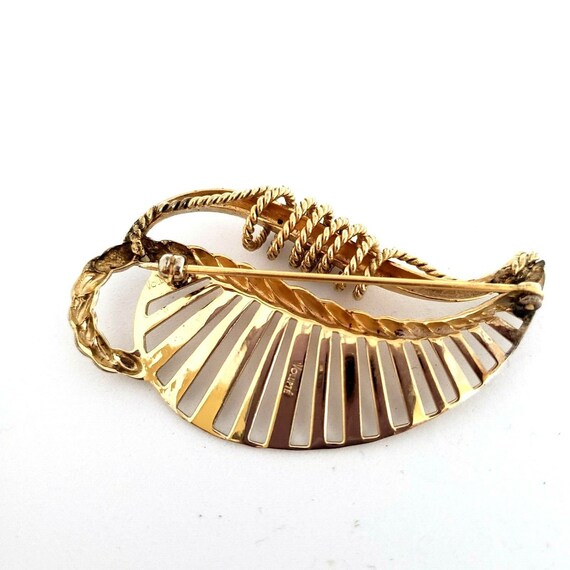 Vintage Signed Volupté Gold Tone Polished Openwork Pi… - Gem