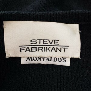 Steve Fabrikant Knit Dress Gem Buttons Black Wool Blend Tags Attached ...