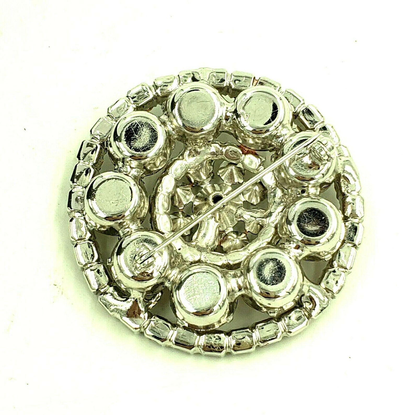 Hign End Vintage Icy Clear Rhinestone Brooch Layered Stacked - Etsy