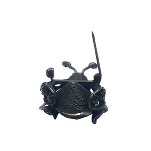 Warner Black Bug Fly Insect Pin Bright Blue AB Rhinestone Japanned ...