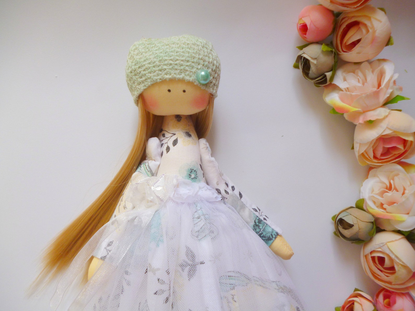 Handmade cloth doll shabby chic baby doll softie doll | Etsy