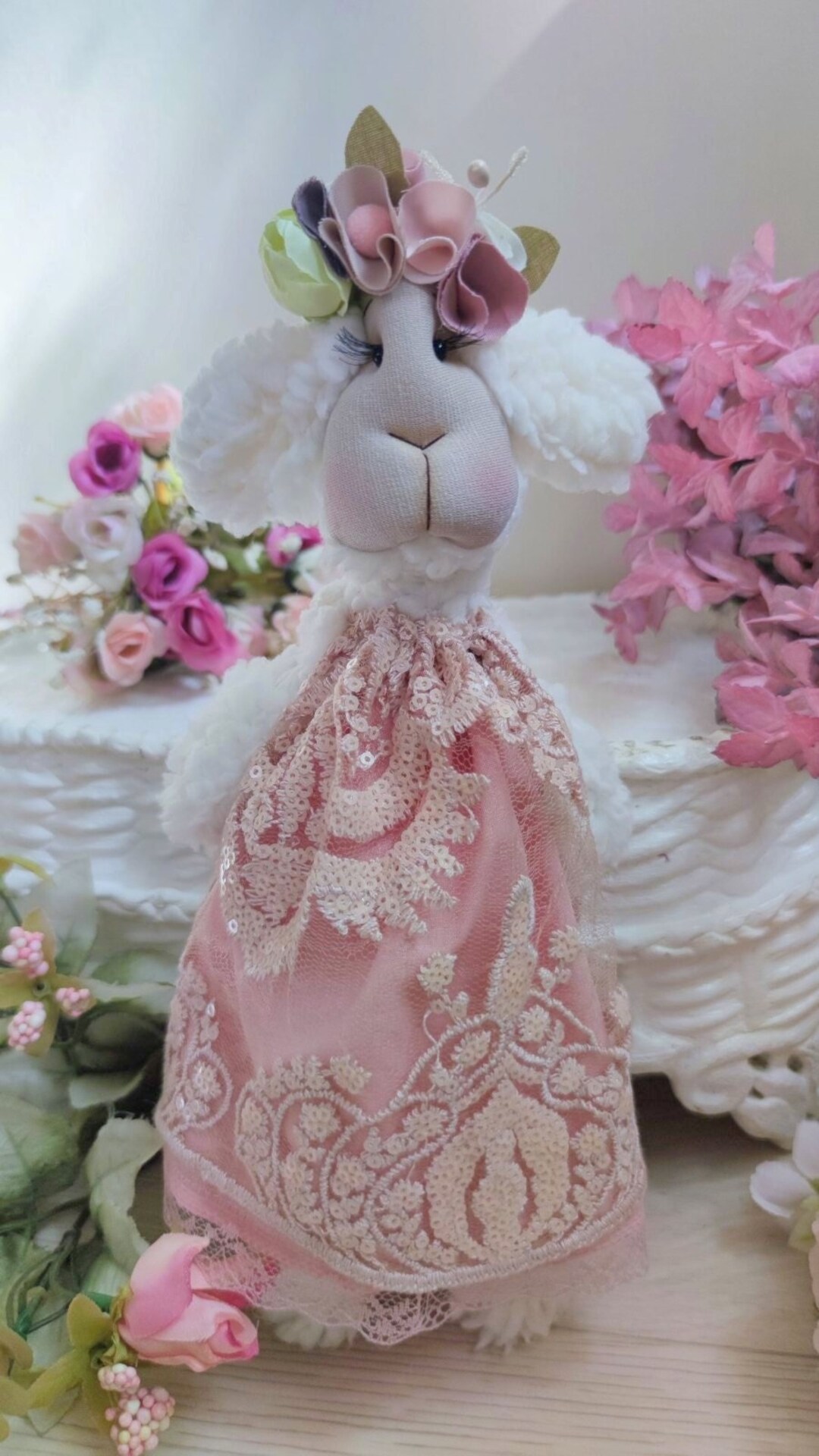 Handmade Lamb, Plush Lamb, Stuffed Animal, Lamb Baby Shower, Sheep Doll ...