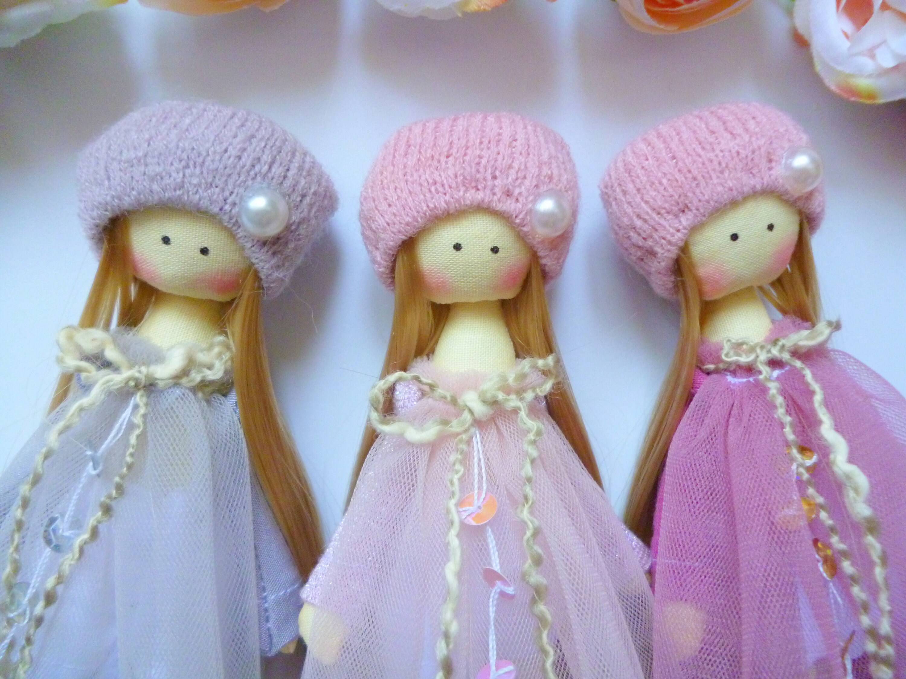 Textile Pocket Doll, Small Doll, Mini Rag Doll, Miniature Doll ...
