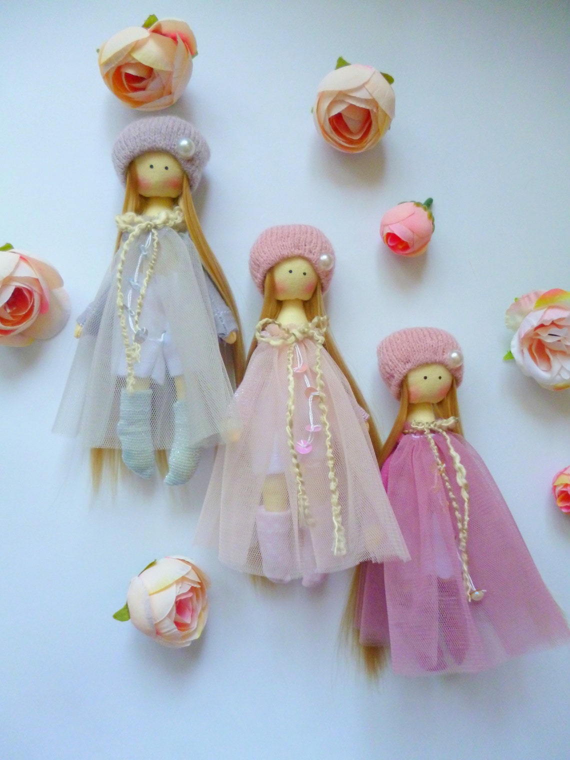 Textile Pocket Doll, Small Doll, Mini Rag Doll, Miniature Doll ...