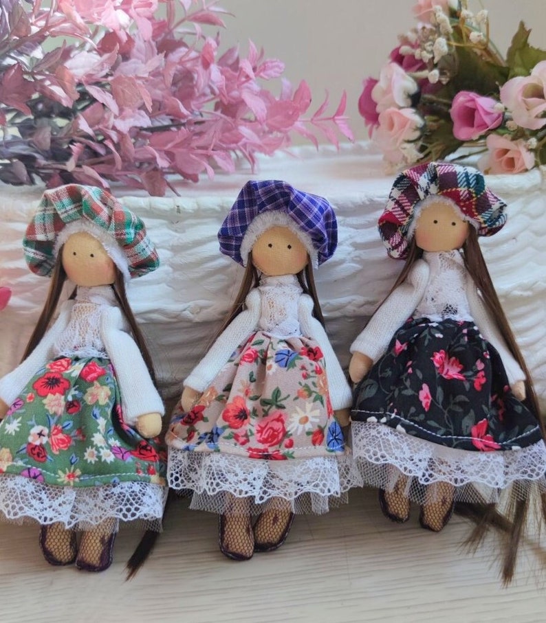 Cute Little Handmade Cloth Doll,birthday Gift,tiny Doll,mini Doll ...