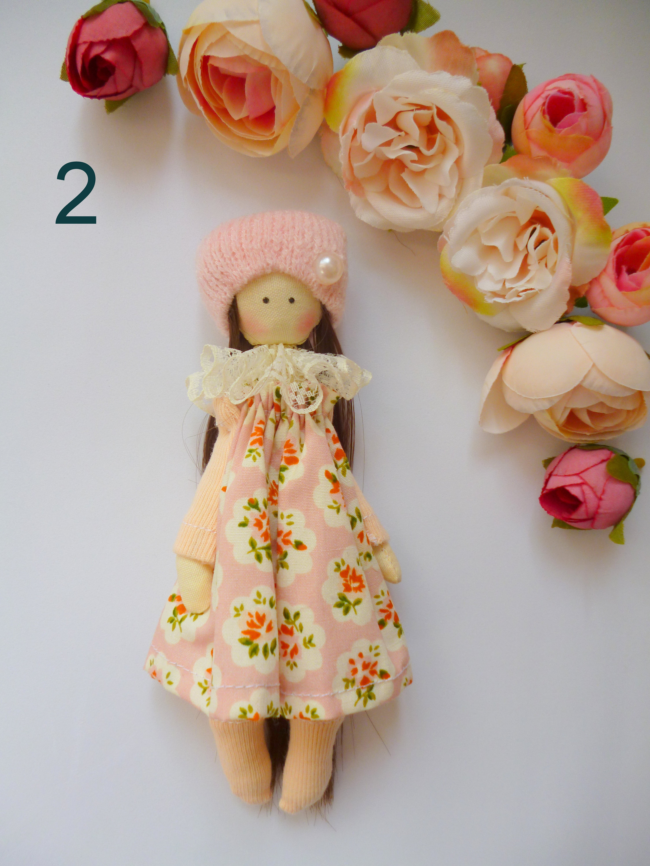 Little handmade rag doll textile pocket doll for dollhouse | Etsy