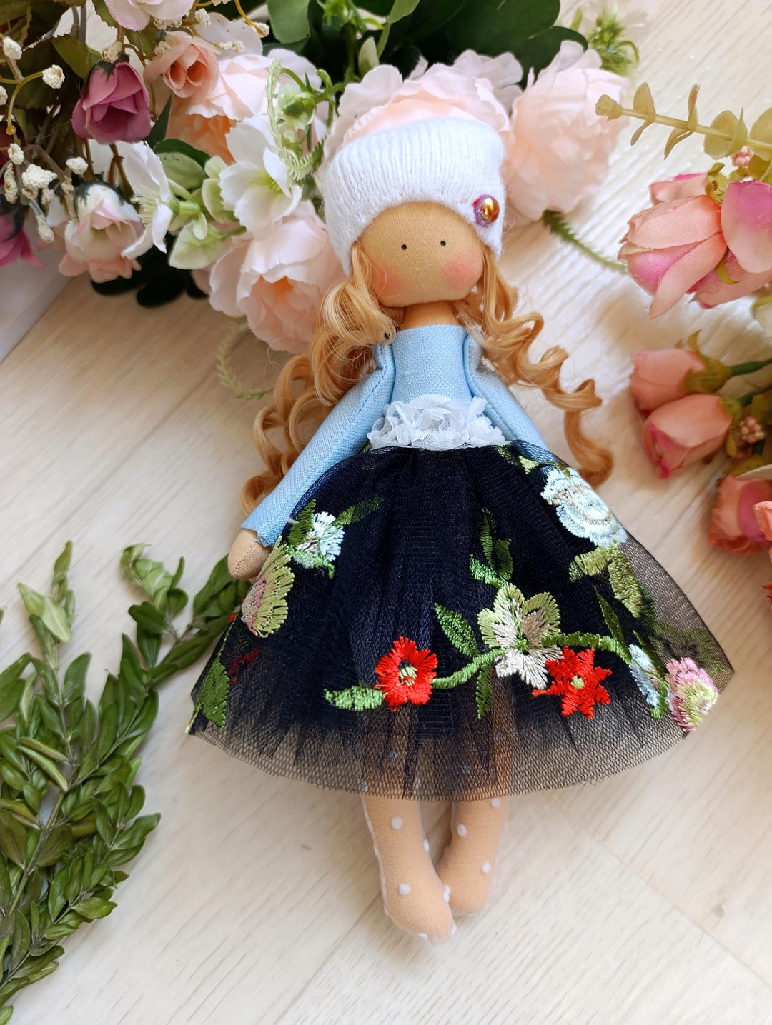 Handmade Doll,fabric Doll,rag Doll,girl Gift,softie Doll,collectible ...