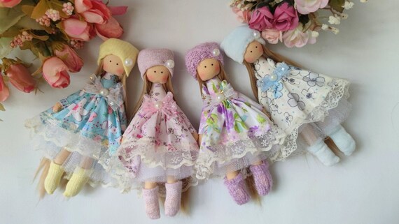 Cute Little Handmade Cloth Dollbirthday Gifttiny Dollmini | Etsy