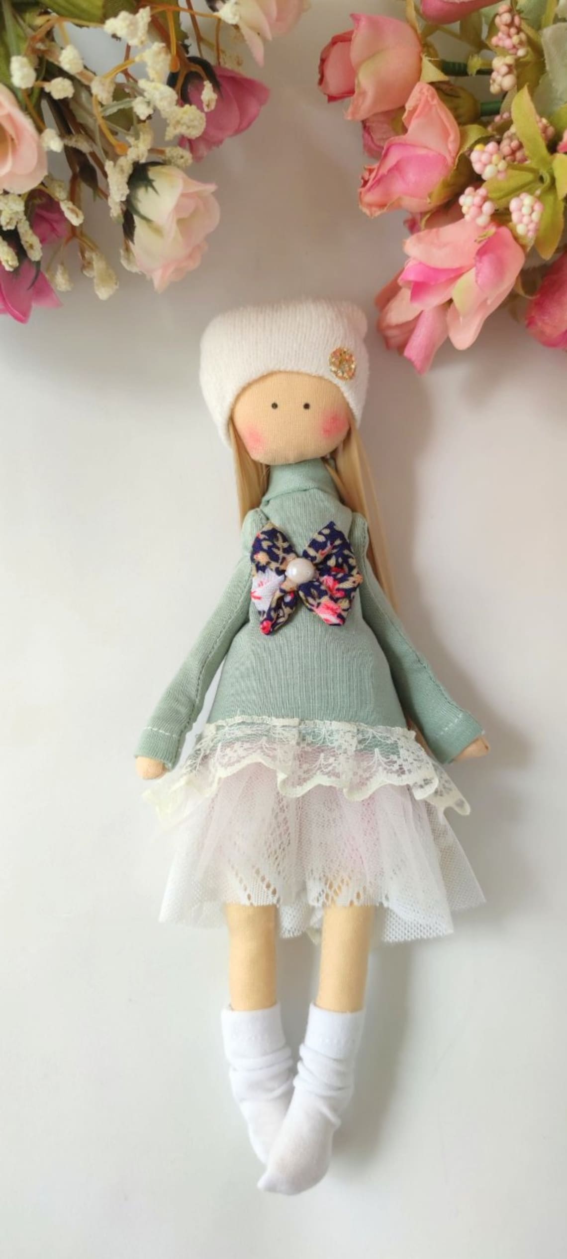 Fabric Handmade Doll, Collectible Dolls, Princess Doll, Ballerina Doll ...