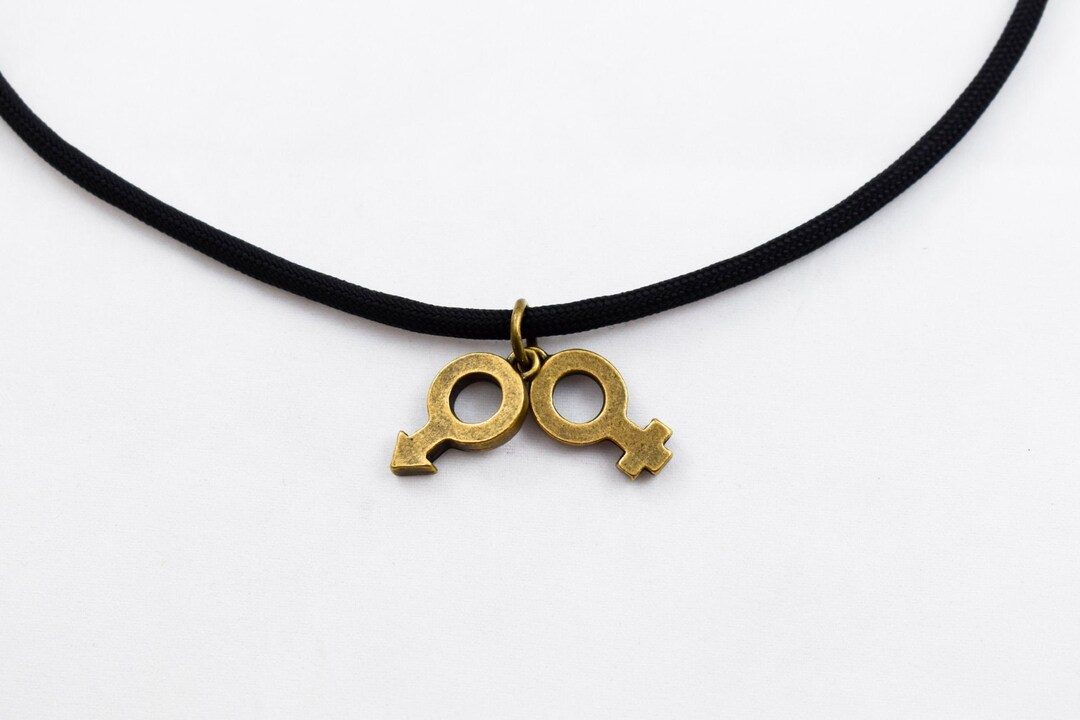 Custom Gender Necklace, Female Charm, Male Charm, Venus Jewelry, Mars ...
