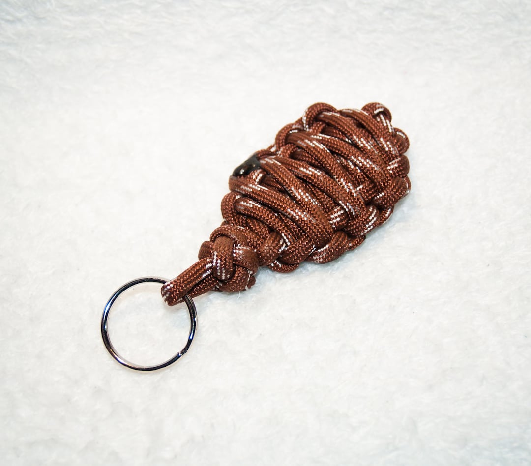 Grenade Keychain, Paracord Keychain, Brown Keychain, Pigskin, Football ...