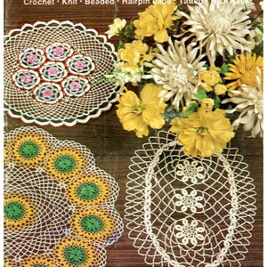 Vintage Crochet Doily Patterns 1967 Priscilla Doilies Rick Rack Knit ...