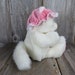 Vintage Cat Kitty Puppet Plush Kitten Nightcap Velour Pink Bow Stuffed ...