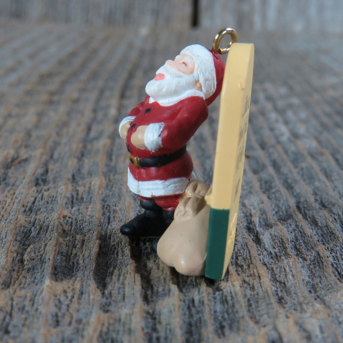 Vintage Mini Jolly Old Santa Ornament Window Miniature 1997 | Etsy