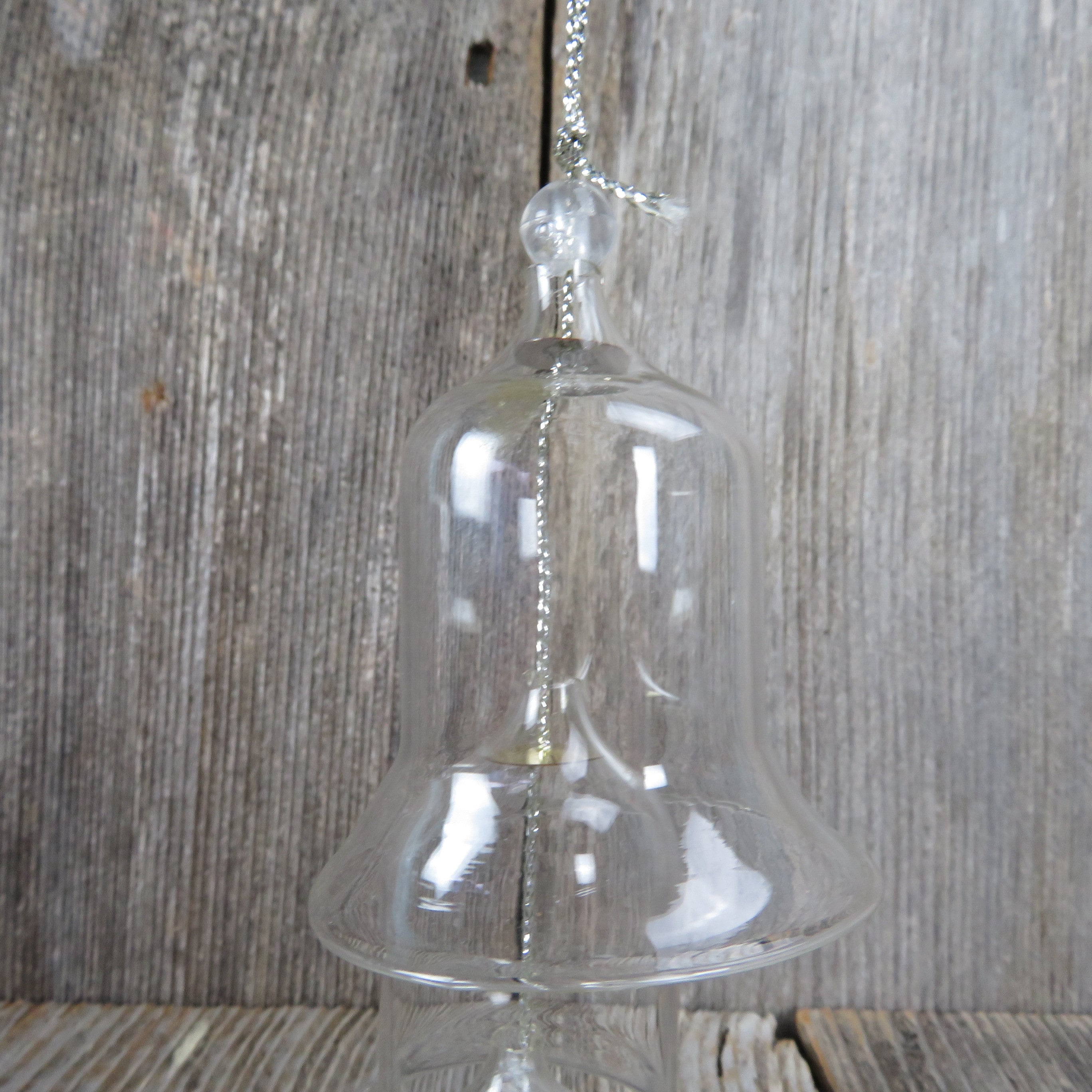 Vintage Glass Bell Ornament Graduated 3 Tier Silver Christmas | Etsy