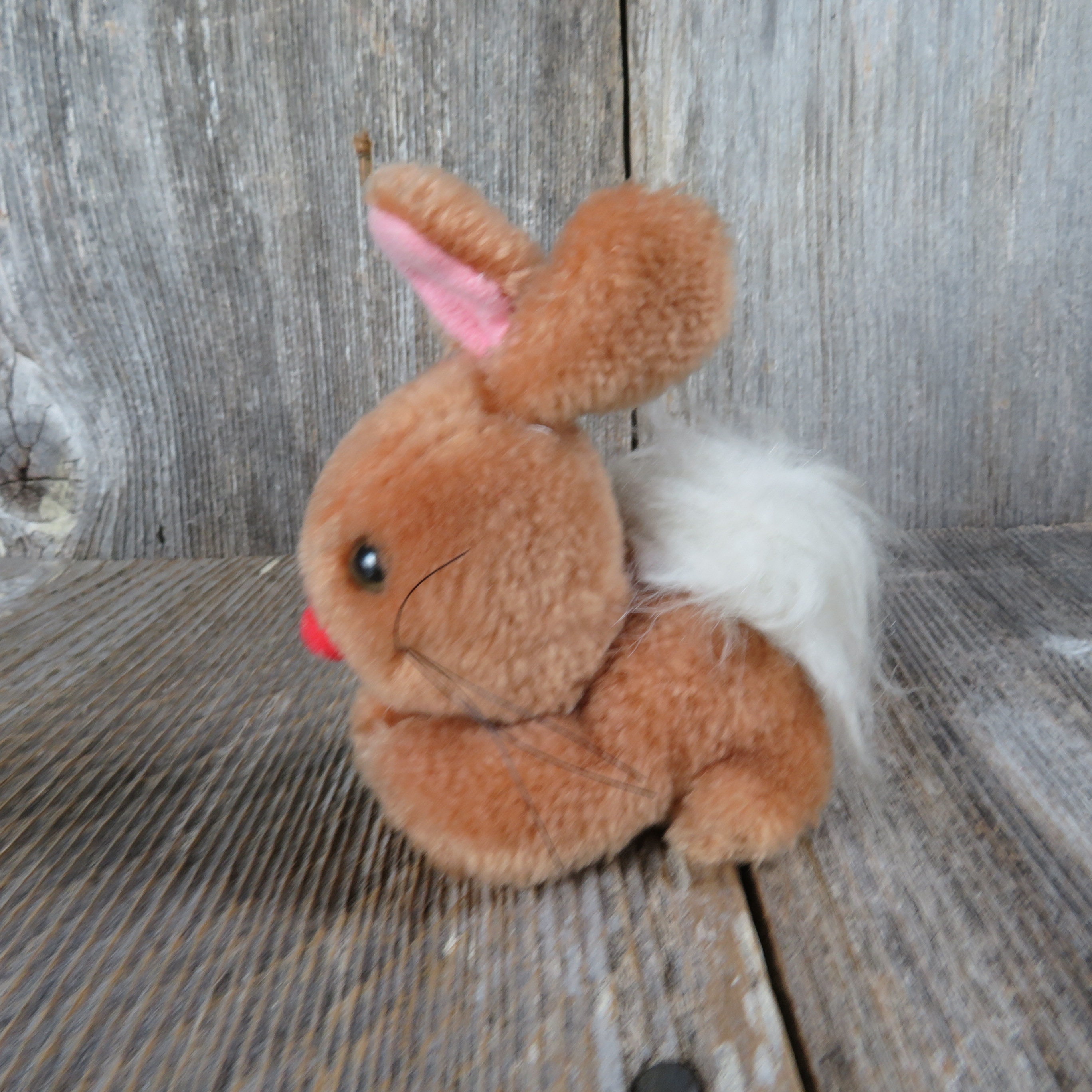 Vintage Mini Bunny Plush Rabbit Red Nose Easter Stuffed Animal - Etsy